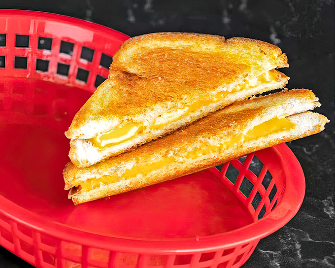The humble grilled cheese sandwich, elevated to art form status with perfectly golden bread and that irresistible cheese pull.