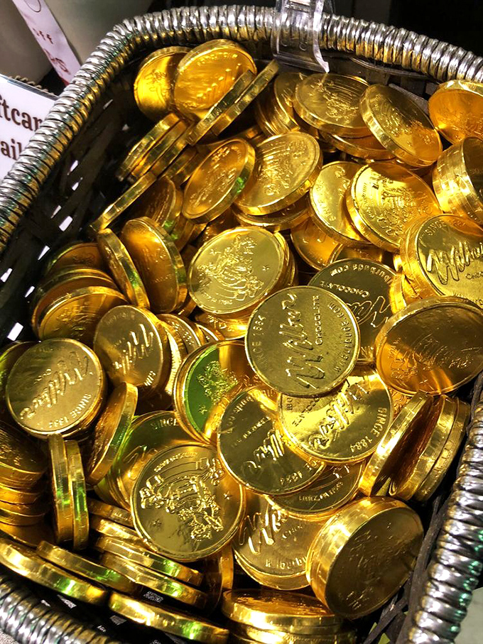 These golden chocolate coins gleam like pirate treasure, though the only plundering happening here is what you'll do to your shopping budget.
