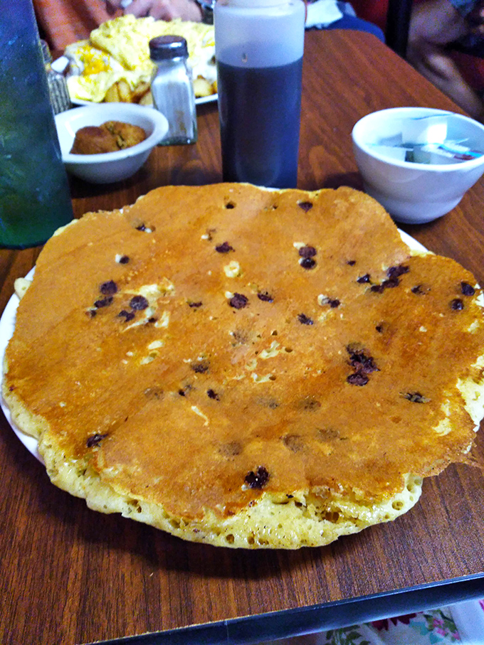 When pancakes meet chocolate chips, breakfast flirts with dessert. Nobody's judging you for eating this at 8 AM&mdash;they're just jealous.