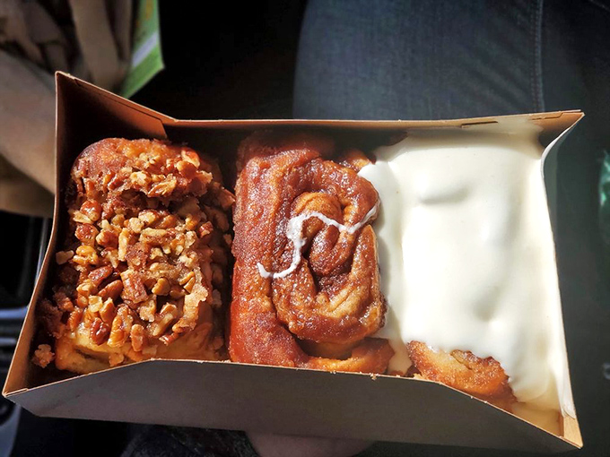 The buddy system at its finest. These cinnamon rolls travel in pairs, ensuring you'll never have to face the tragedy of finishing your last bite alone.