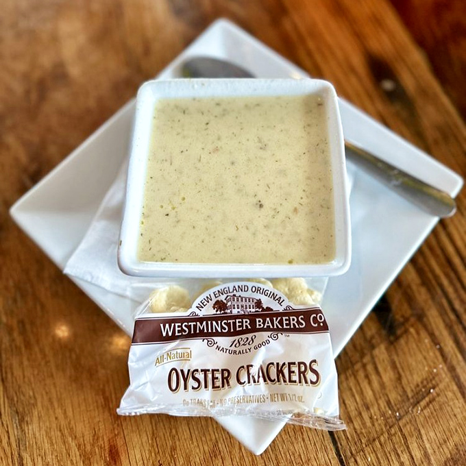 This isn't just soup&mdash;it's a creamy New England narrative in a bowl, with oyster crackers playing the supporting role they were born for.