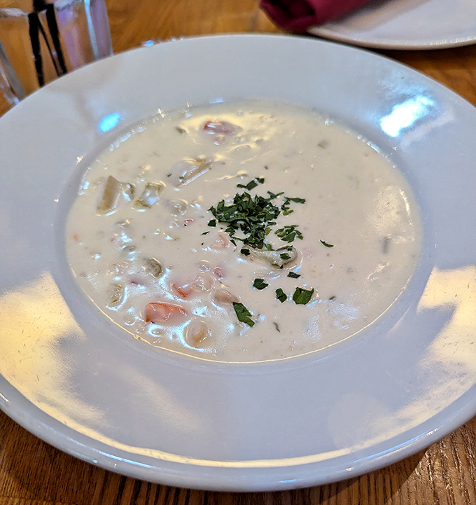 Clam chowder so creamy and packed with tender seafood, it could make a New Englander consider permanent California residency.