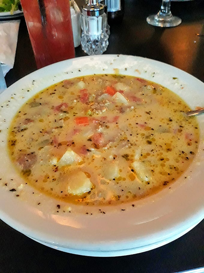 Comfort in a bowl&mdash;this hearty soup looks like it could cure anything from a cold to a bad day at the office.