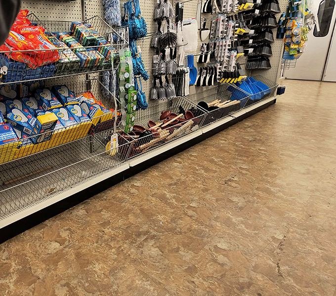 Household heroes lined up for duty. These cleaning tools stand ready to tackle everything from mysterious refrigerator spills to evidence of last night's spaghetti battle.