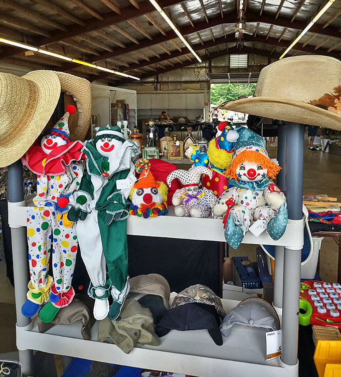 Clown collection or nightmare fuel? These colorful characters await homes where "coulrophobia" isn't in the household vocabulary.