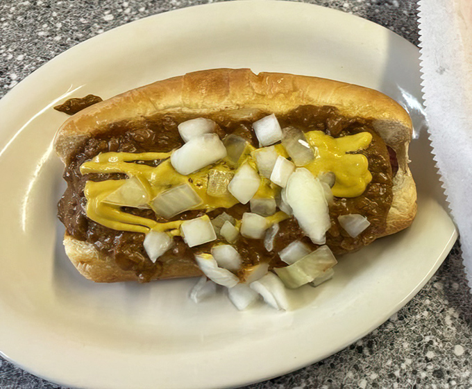The classic Coney Dog&mdash;where beef, mustard, and onions unite in a harmony that's been perfecting Michigan palates for generations.