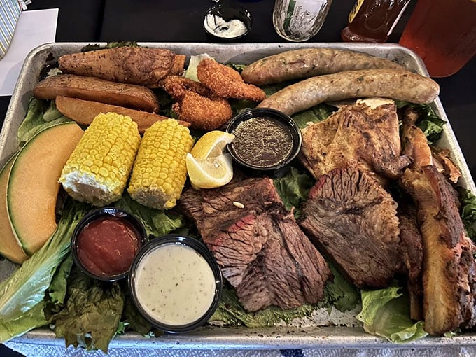 The Cowboy Platter isn't just a meal&mdash;it's a declaration of intent. Come hungry, leave with a newfound respect for Western hospitality and elastic waistbands.