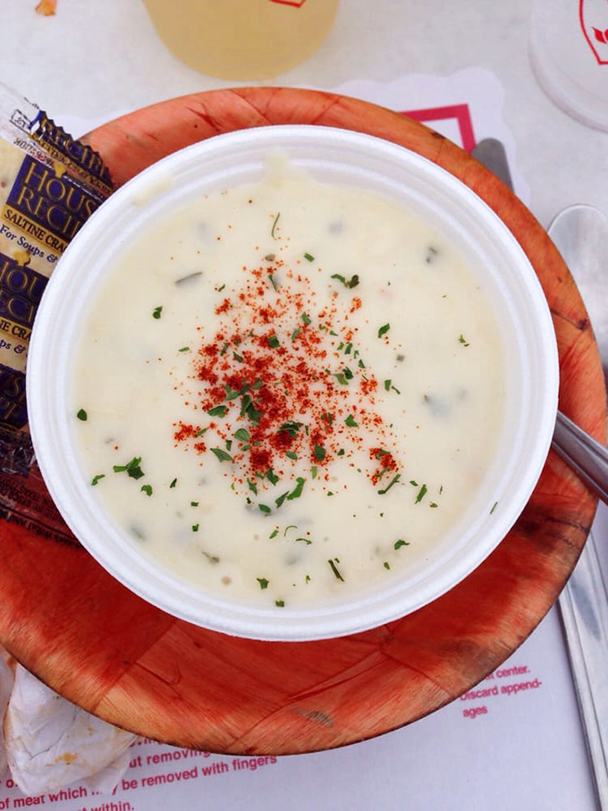 Cream of crab soup that's practically a state religion&mdash;velvety, rich, and sprinkled with Old Bay like confetti at a seafood celebration.