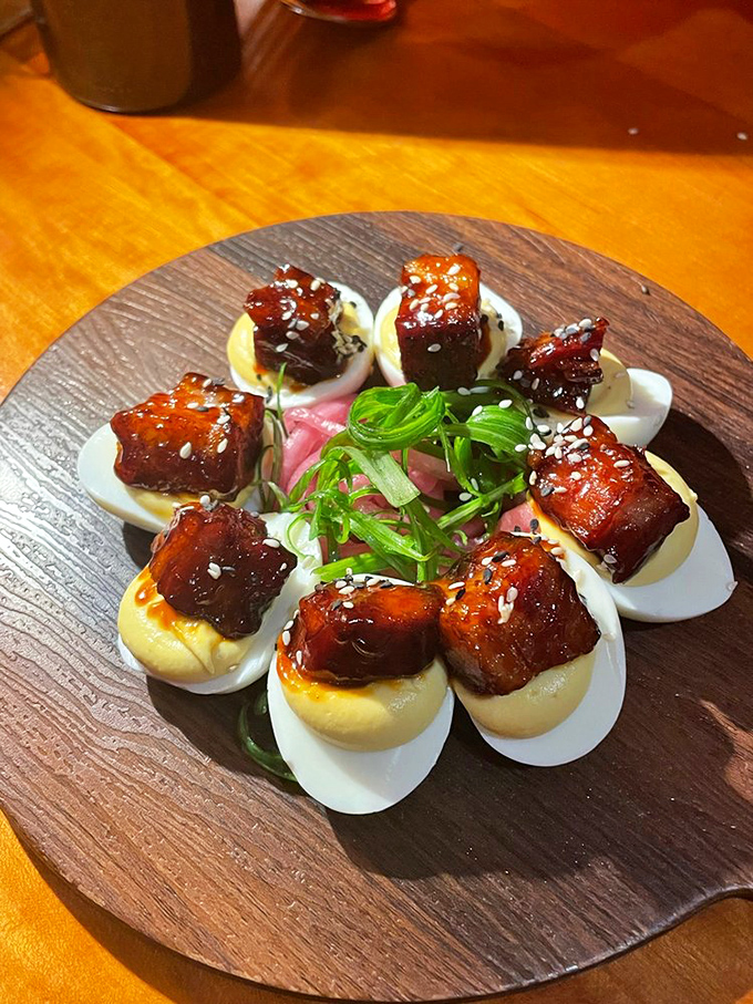 These aren't your grandmother's deviled eggs &ndash; unless your grandmother was secretly a five-star chef with a flair for the dramatic.