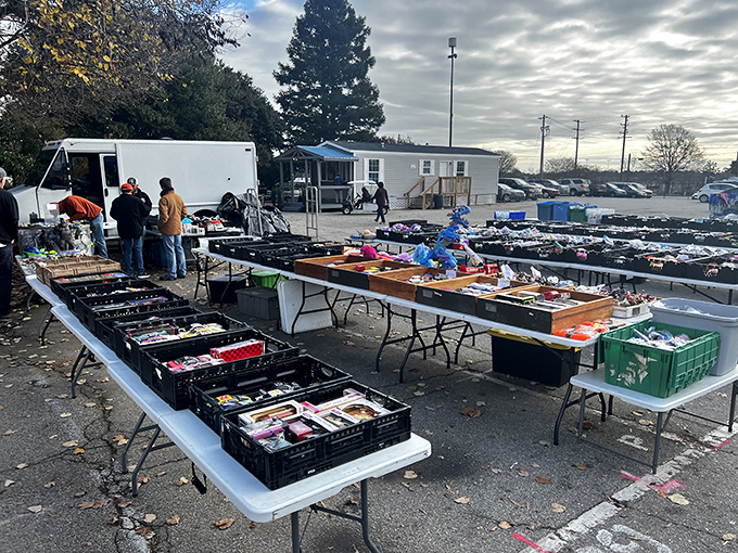 Treasure hunting isn't for the faint of heart. These tables hold everything from someone's forgotten keepsakes to your future conversation starter.