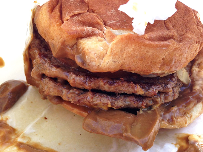 When a regular mushroom burger just won't cut it, this double-decker masterpiece steps in like a culinary superhero.