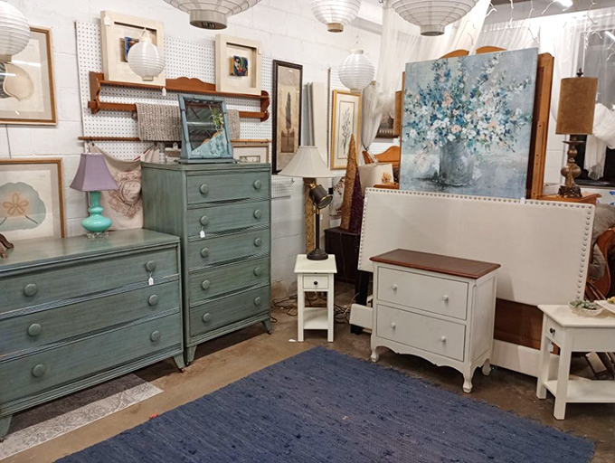 Coastal charm meets practical storage. These seafoam green dressers prove that yesterday's furniture often has more personality than anything in today's catalogs.