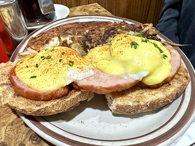 Eggs Benedict: the breakfast equivalent of wearing a tuxedo. Sulimay's version nails that perfect moment when the yolk meets English muffin.