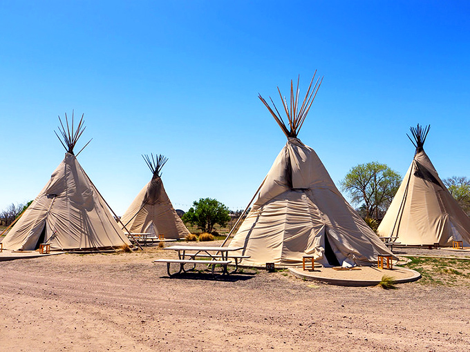 At El Cosmico, teepees aren't just accommodation—they're a statement. Desert glamping that makes you feel simultaneously rugged and pampered under those endless stars.