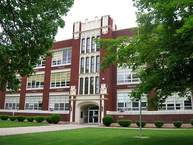This stately brick school building has educated generations of Defiance residents, its windows reflecting both history and possibility with equal clarity.