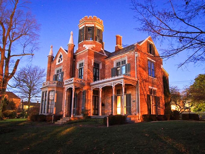 Victorian architecture at its finest&mdash;this brick mansion with its distinctive tower stands as testament to Marietta's prosperous past.