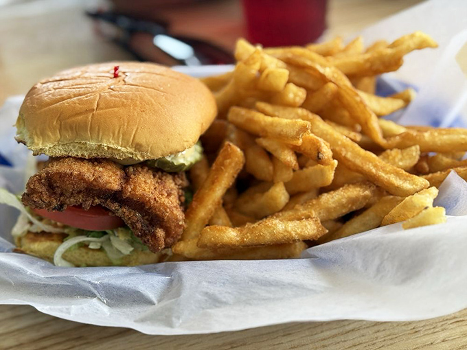 The fish sandwich that answers the eternal question: "Why can't all beach food taste this fresh and satisfying?"