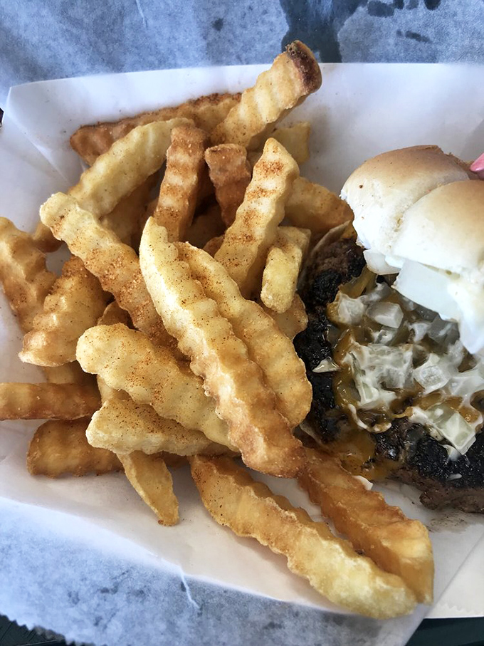 These aren't just french fries&mdash;they're crispy, golden vehicles for ketchup, mayo, or whatever condiment makes your heart sing. Ridges for maximum dipping efficiency.