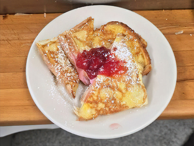 French toast that makes you question why anyone bothers with fancy brunch spots. Simple, perfect, and unapologetically delicious.
