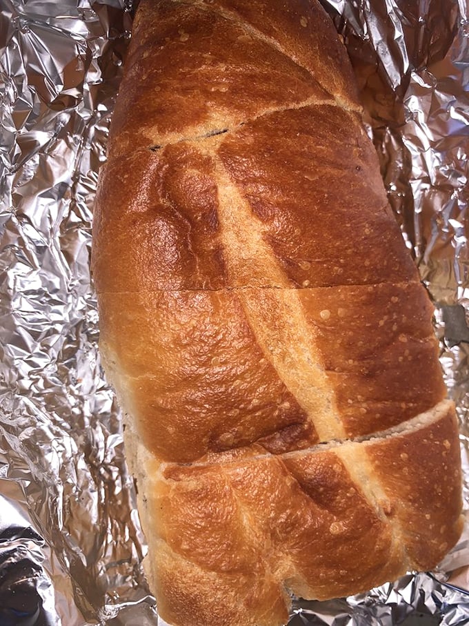 Sourdough bread with a crackling crust and tangy interior &ndash; the perfect vehicle for sopping up every last drop of deliciousness.