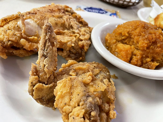 Fried chicken that doesn't need a Nashville or Korean prefix to be spectacular. Just perfectly seasoned, crispy, and soul-satisfying.
