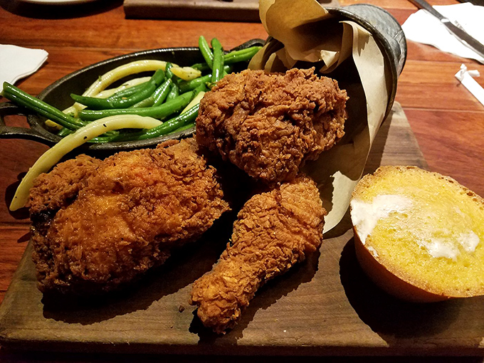 Fried chicken that's traveled back in time to bring us the crispy, juicy perfection your great-grandmother made&mdash;served with zero family drama.