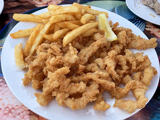 Fried clam strips that crackle with each bite&mdash;the seafood equivalent of potato chips, impossible to stop at just one.