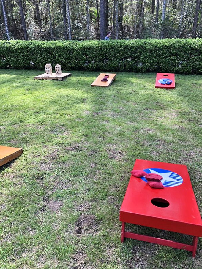 Lawn games that don't require updating, downloading, or charging. Cornhole: the original social network for people who actually talk to each other.