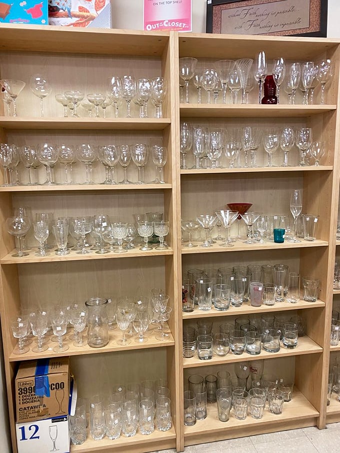 Crystal stemware that's seen more dinner parties than you have. These glasses await their next toast, carrying stories of celebrations past into future gatherings.