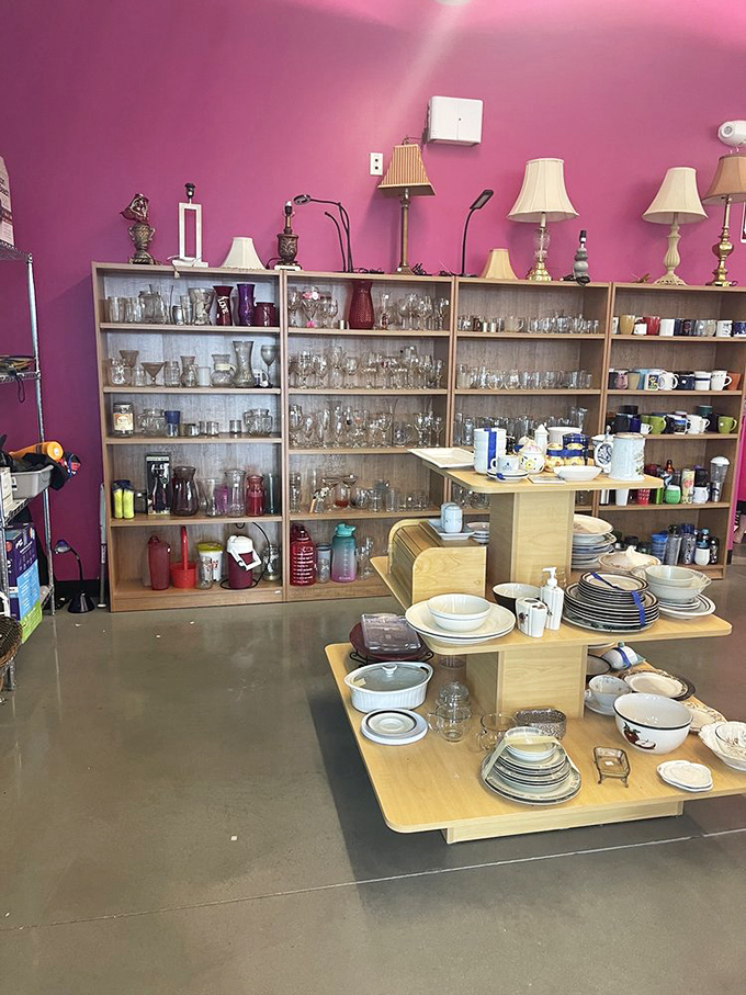 The glassware section sparkles with potential, offering everything from everyday tumblers to cocktail glasses that would make Don Draper nod in approval.