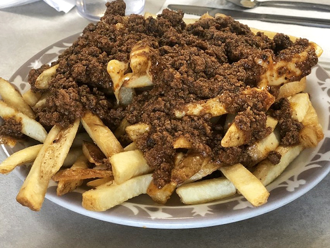 Greek fries&mdash;where crispy potatoes meet savory ground beef in a marriage that makes you wonder why all fries aren't dressed this way.