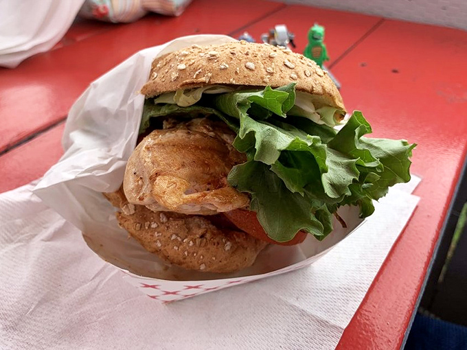 Even the chicken sandwich gets the Malibu treatment. Proof that sometimes the supporting actors deserve standing ovations too.