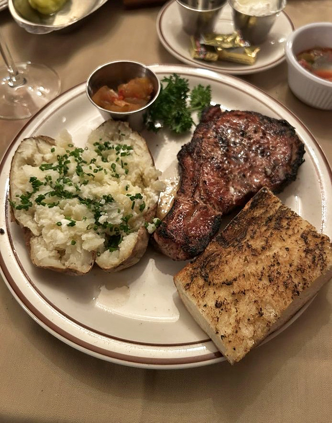A steak that demands your full attention, a loaded potato that deserves its own Instagram, and a sauce worth bottling and taking home.