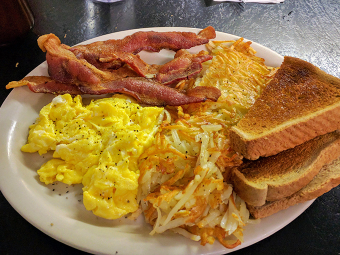Hash browns so perfectly golden, they practically glow with crispy, comfort-food perfection on your plate.