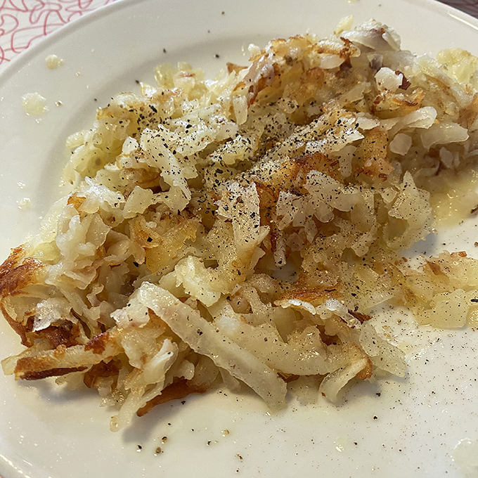 These hash browns aren't just crispy&mdash;they've achieved that mythical balance of golden exterior and tender interior that potato dreams are made of.