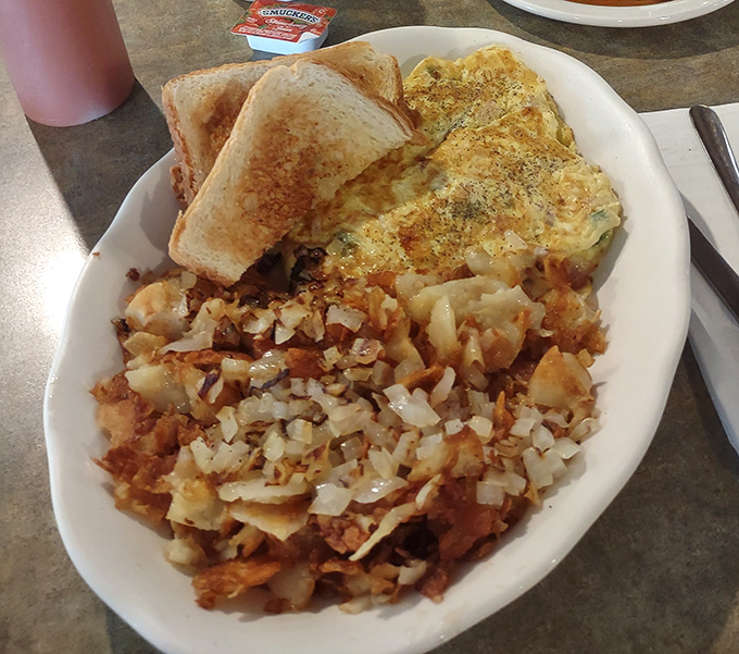 Home fries so perfectly crisp-tender they make you wonder if the cook has some secret potato-whispering ability unknown to mere mortals.