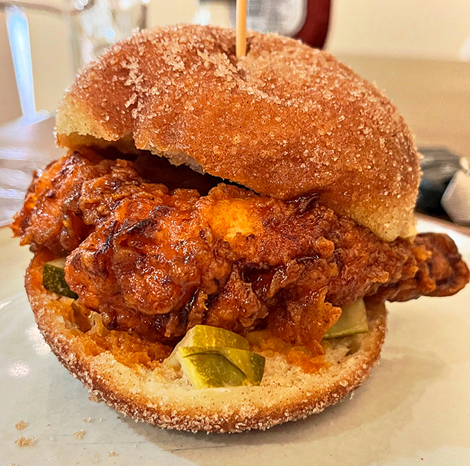 This fried chicken sandwich isn't just crispy&mdash;it's the kind of audible crunch that turns heads three tables away.