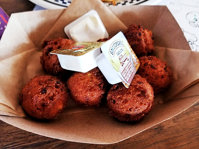 Hush puppies so good they'll make you want to keep quiet about finding them. Crispy outside, tender inside&mdash;the ideal seafood sidekick.