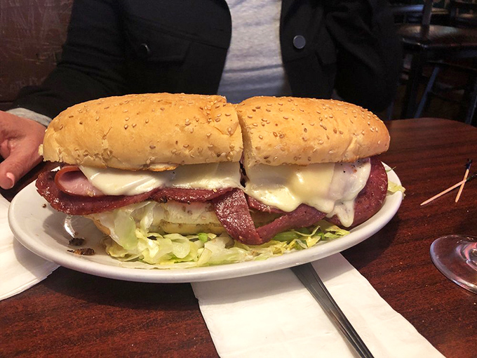 This Italian sub isn't just a sandwich—it's architecture. The structural integrity alone deserves an engineering award.