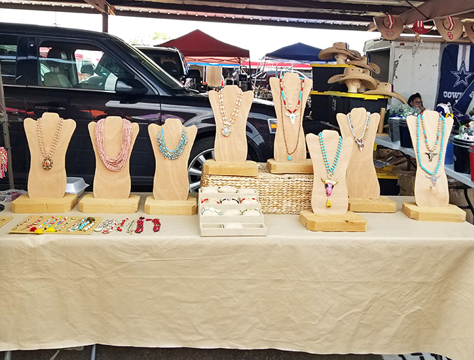 Handcrafted jewelry displayed with simple elegance&mdash;because sometimes the best treasures aren't hidden at all, just artfully arranged.