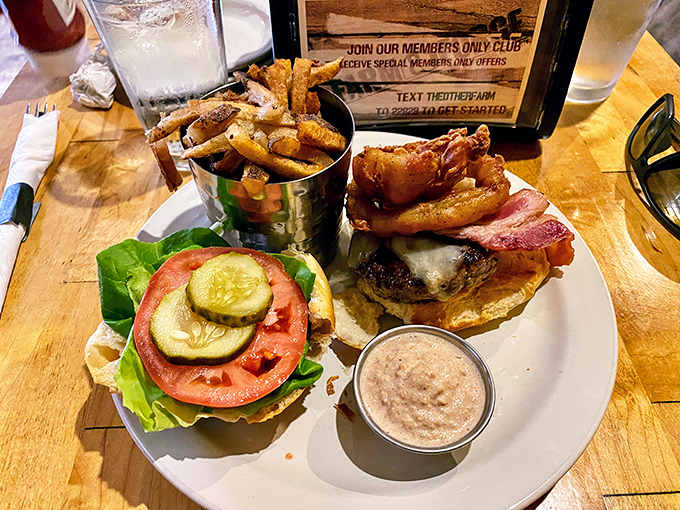 The brewhouse burger arrives like a beautiful contradiction&mdash;sophisticated enough for foodies yet unpretentious enough to eat with your hands and a cold beer.