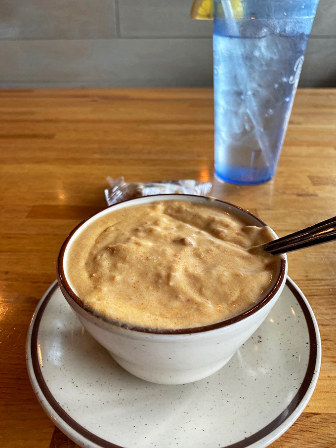 The legendary lobster bisque&mdash;a velvety coral-hued masterpiece that's worth crossing state lines for. One spoonful and you'll understand why it inspires devotion.
