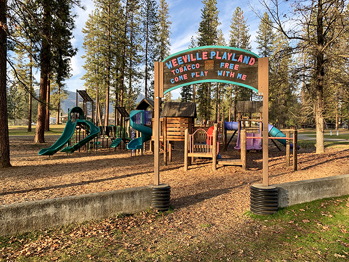 Lowden Park offers playground fun where kids can still be kids without helicopter supervision.