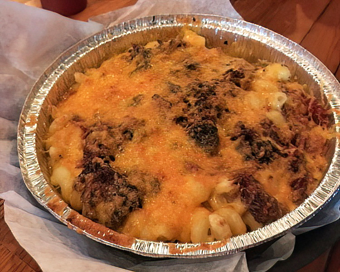 Mac and cheese so gloriously gooey it could solve diplomatic crises. "Have some of this," and suddenly world peace seems possible.