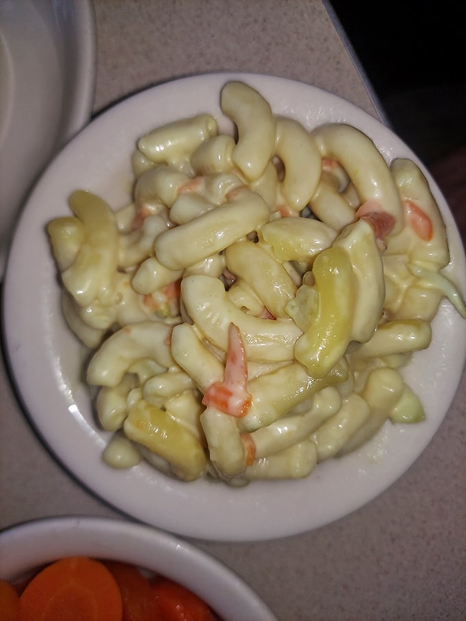 Macaroni salad that your grandmother would approve of. Simple, creamy, and oddly comforting&mdash;the kind of side dish that completes a meal without stealing the spotlight.