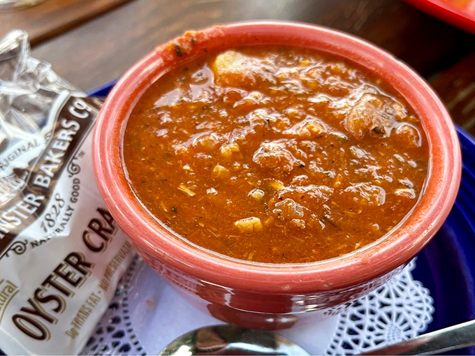 A bowl of Manhattan Fish Chowder that would make New Yorkers jealous. Rich, tomato-based comfort that tastes like the ocean's greatest hits album.