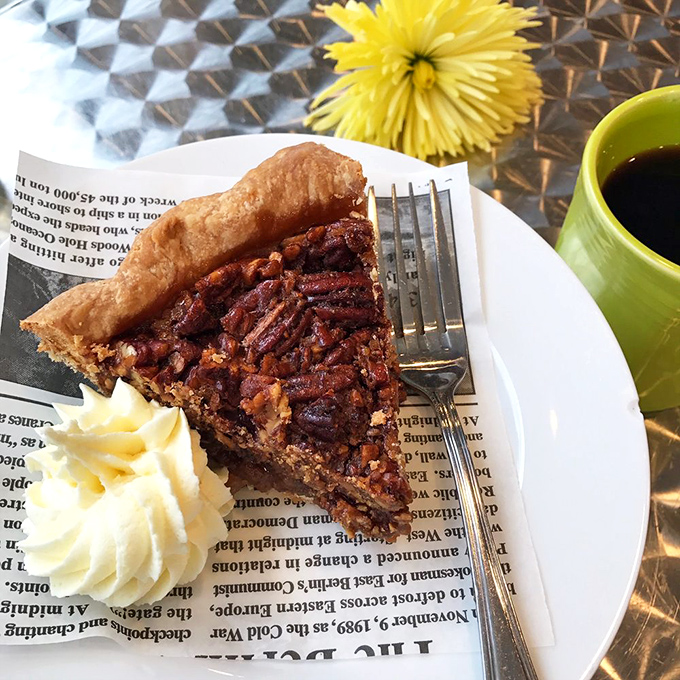 Pecan pie that doesn't just whisper "Southern charm"&mdash;it belts it out like Dolly Parton at a karaoke night, with a side of vanilla ice cream for backup.