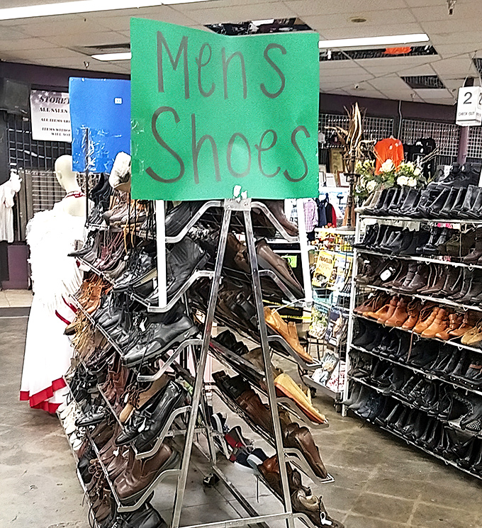 The men's shoe section: proof that guys love a good deal just as much as anyone.