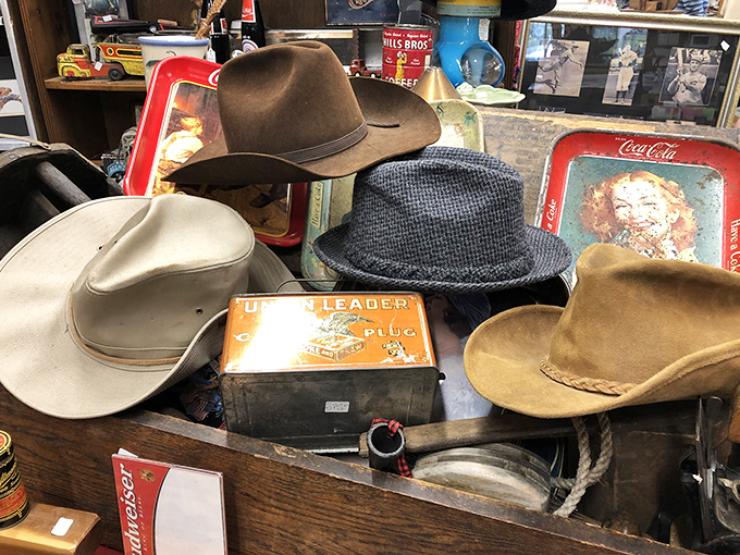These hats have seen some things. From cowboy adventures to downtown derbies, each one carries the imprint of its former owner's life.
