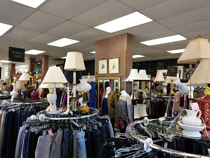 The lamp department alone could illuminate a small village. Find your statement piece among the organized retail wilderness.